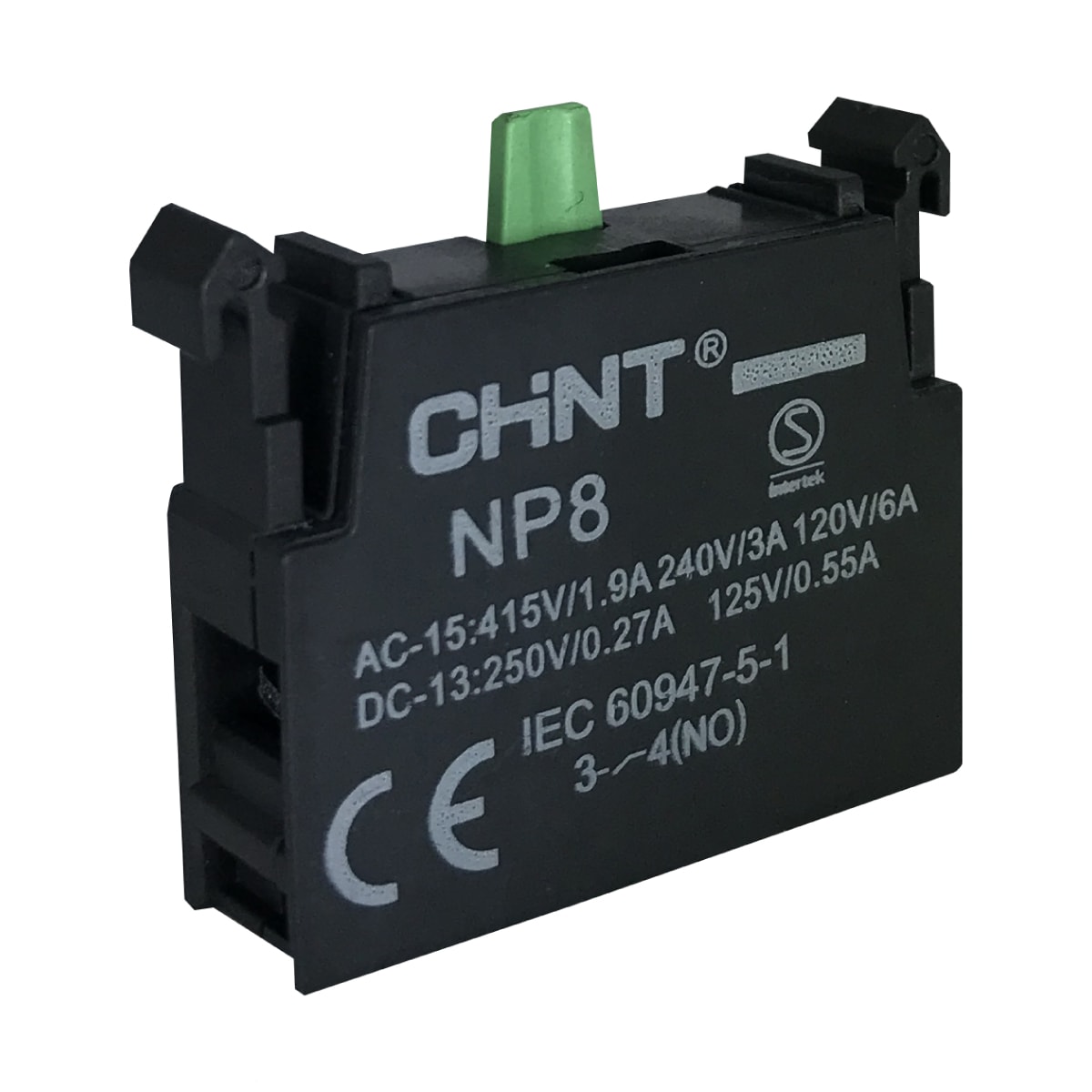 Bloco de Contato Auxiliar Chint NP8 NA - 415V/1.9A, 240V/3A, 120V/6A