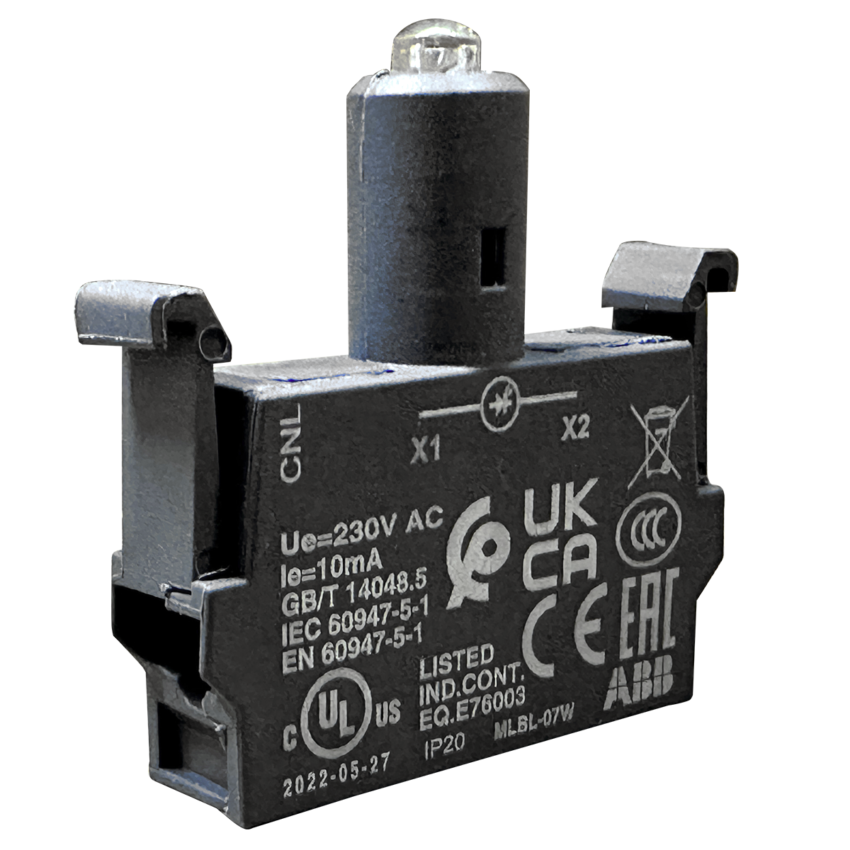 Bloco Lâmpada com LED Integrado ABB MLBL-07W Branco 230Vca - 1SFA611621R1075