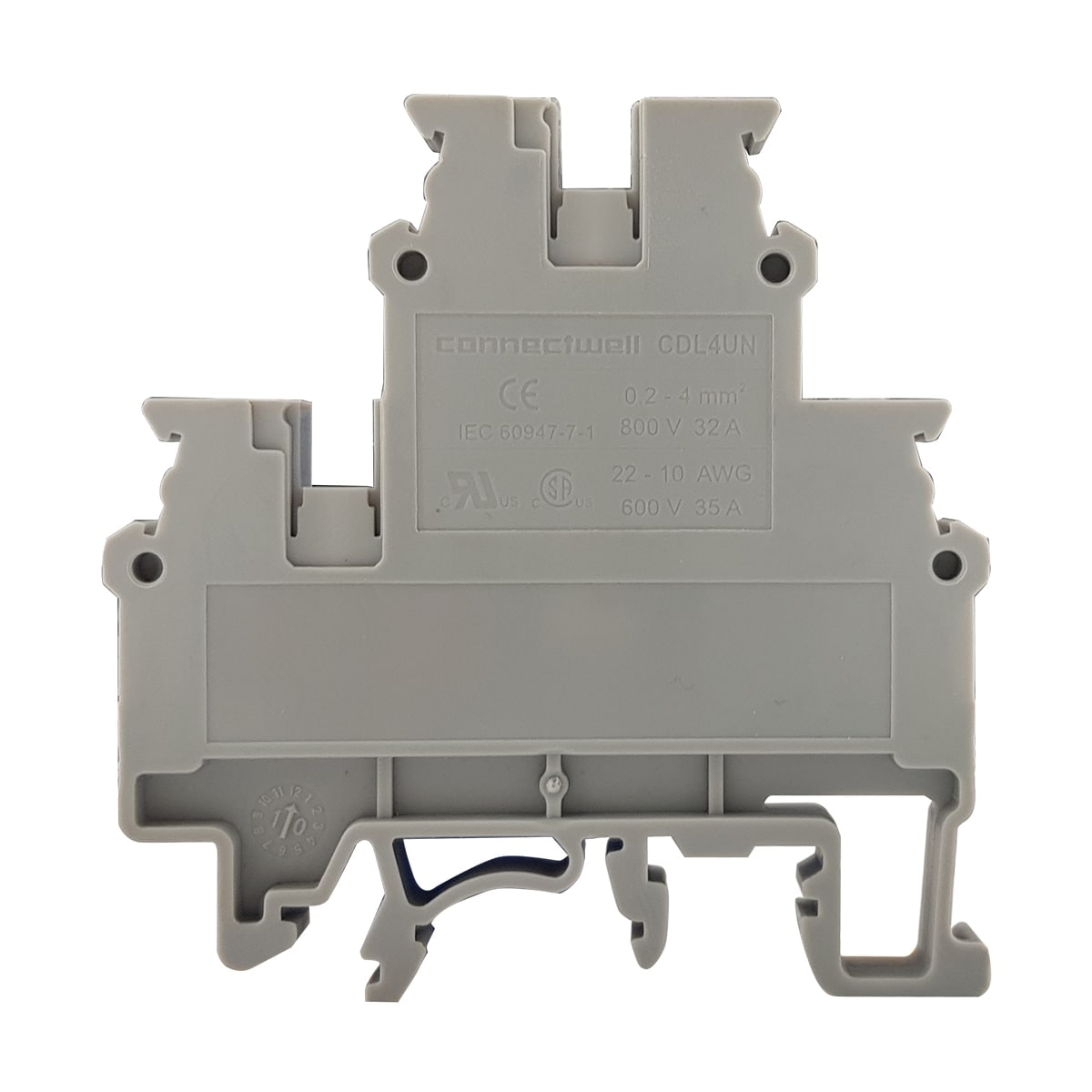 Borne Duplo Parafuso | 4mm² | CDL4UN | Connectwell