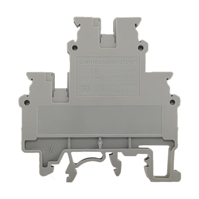 Borne Duplo Parafuso 4mm² Connectwell CDL4UN(I.S)