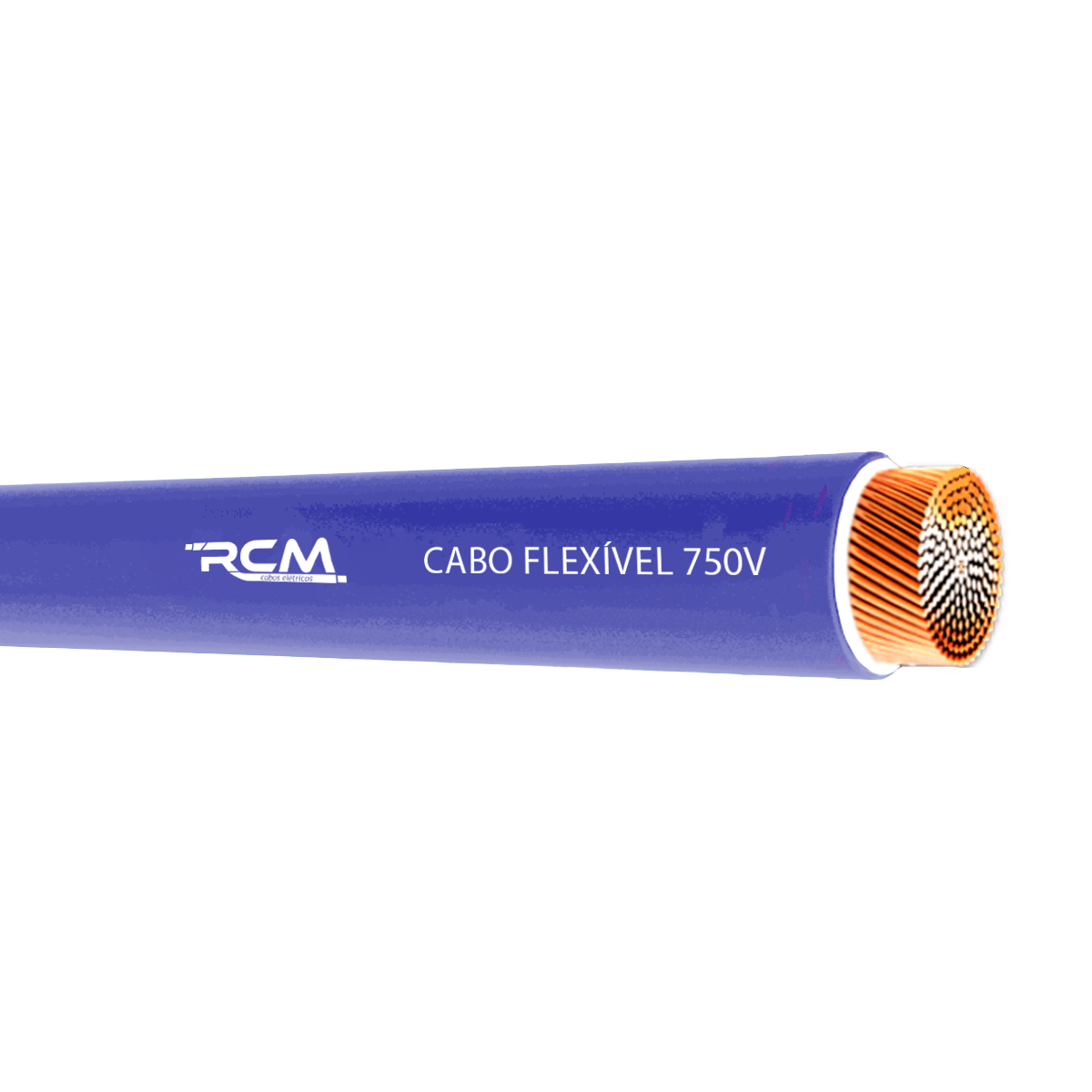 Cabo Flexível 1,5mm² Azul Escuro 750V 70°C PVC - Rolo 100m | RCM CABOS