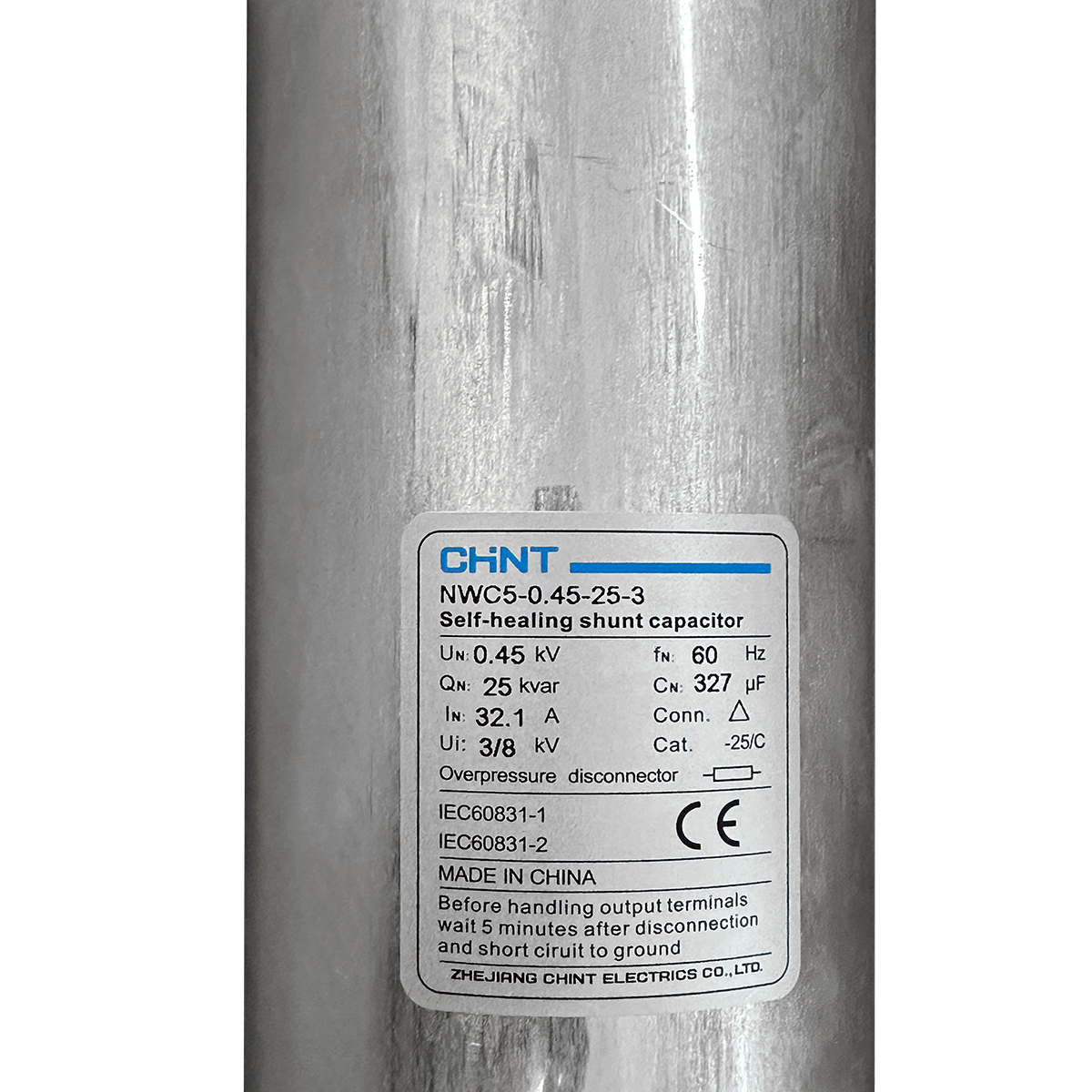 Capacitor Shunt Auto-Regenerável Chint NWC5-0.45-25-3 (60Hz) 25kVar ...