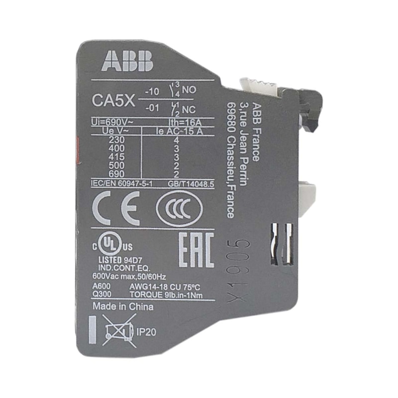 Contato Auxiliar | 1NF | CA5X-01 | ABB