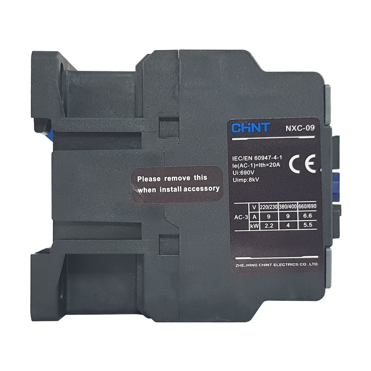 Contator Chint NXC-09 Tripolar 9A 230VCA 1NA+1NF