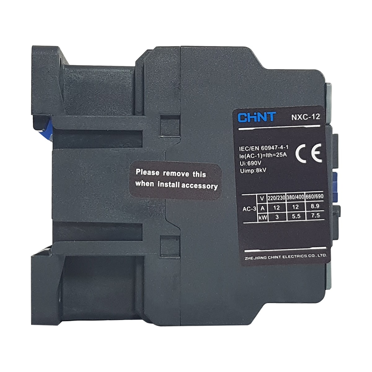 Contator Chint NXC-12 230V 12A 50/60Hz 1NA 1NF