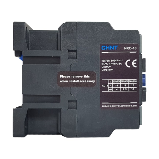 Contator Chint NXC-18 230V 18A 50/60Hz 1NA 1NF