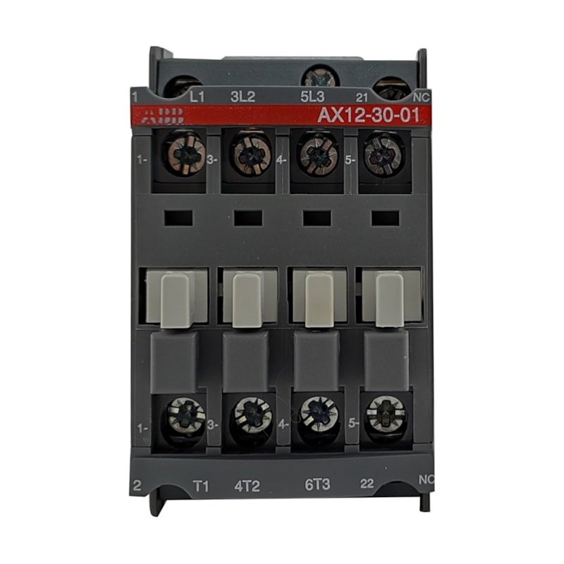 Contator Tripolar ABB AX12-30-01-81 12A 24Vca 1NF