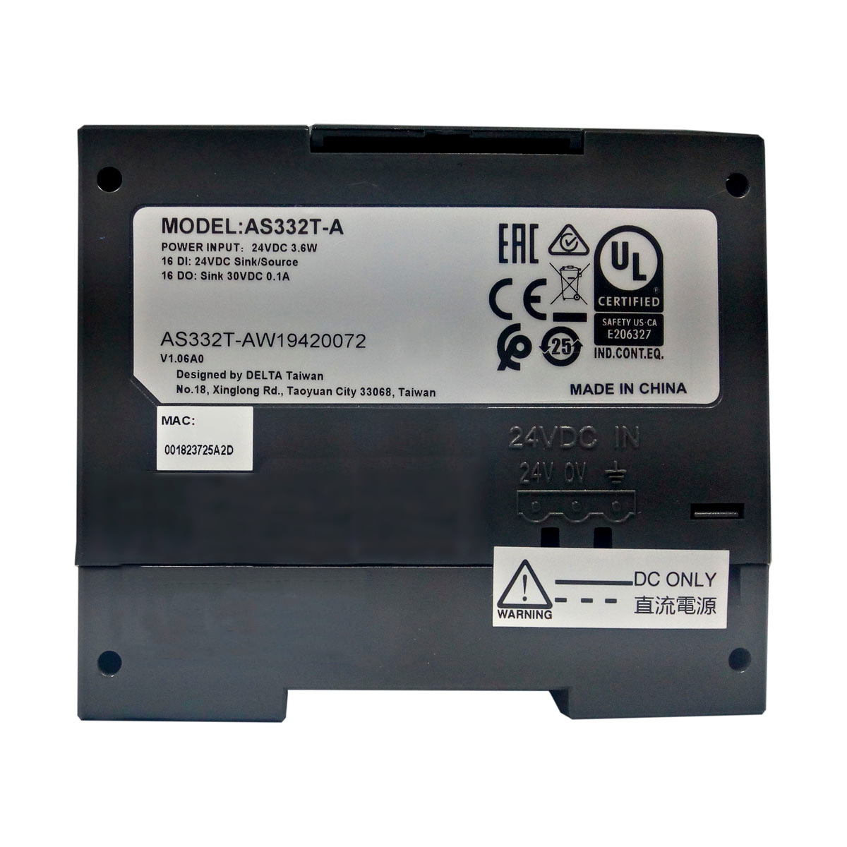 Controlador Lógico Programável Delta AS332T-A - CLP NPN 16DI/16DO, Alta ...