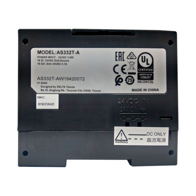 Controlador Lógico Programável Delta AS332T-A - CLP NPN 16DI/16DO, Alta ...