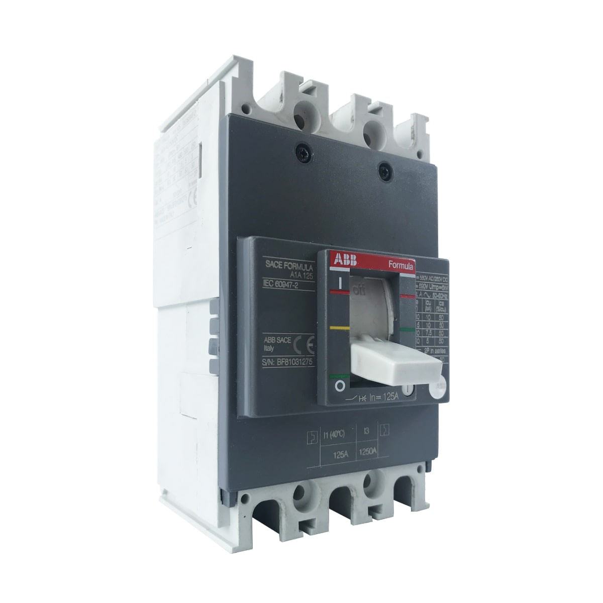 Disjuntor Caixa Moldada | 125A 690V 3 Polos | A1A 125 | ABB