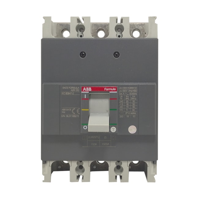 Disjuntor Caixa Moldada | 250A 690V 3 Polos | A2B 250 | ABB