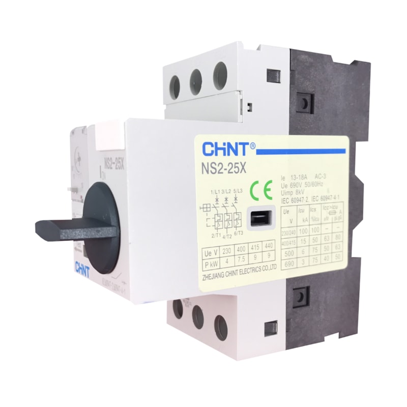 Disjuntor Motor 13A - 18A 690V 8kV Chint NS2-25X