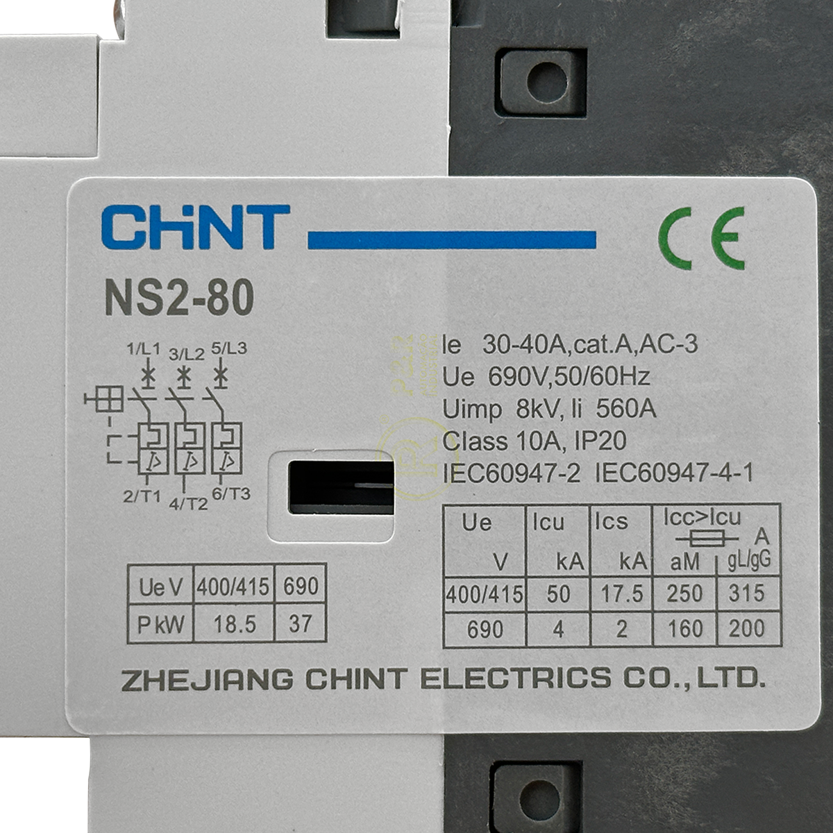 Disjuntor Motor Chint NS2-80 30-40A 690V - Proteção Industrial de Alta ...