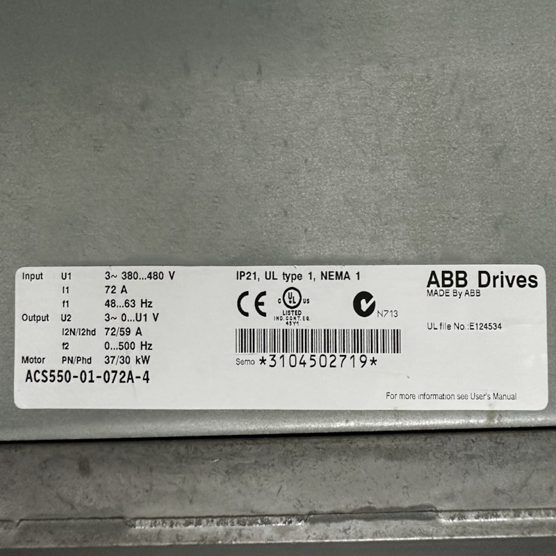 Inversor de Frequência ABB ACS550-01-072A-4