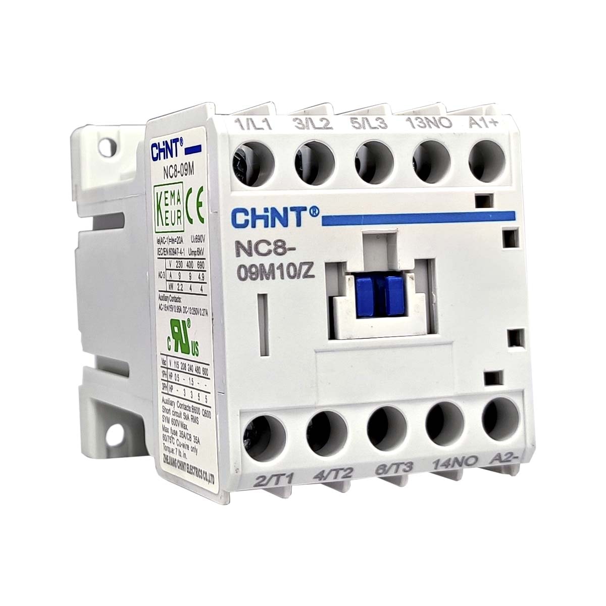 Mini Contator Chint NC8-09M10/Z 9A 24VCC