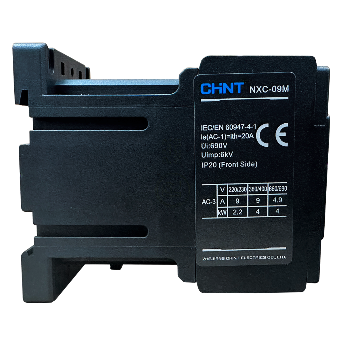 Mini Contator Tripolar Chint NXC-09M/10/Z DC24V 9A 1NA - Controle Industrial até 690V