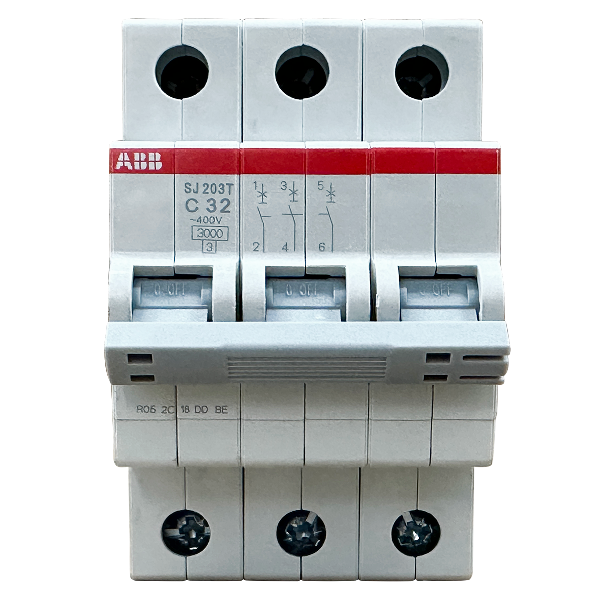 Mini Disjuntor Tripolar ABB SJ203T-C32 32A 3kA 400V - Proteção ...