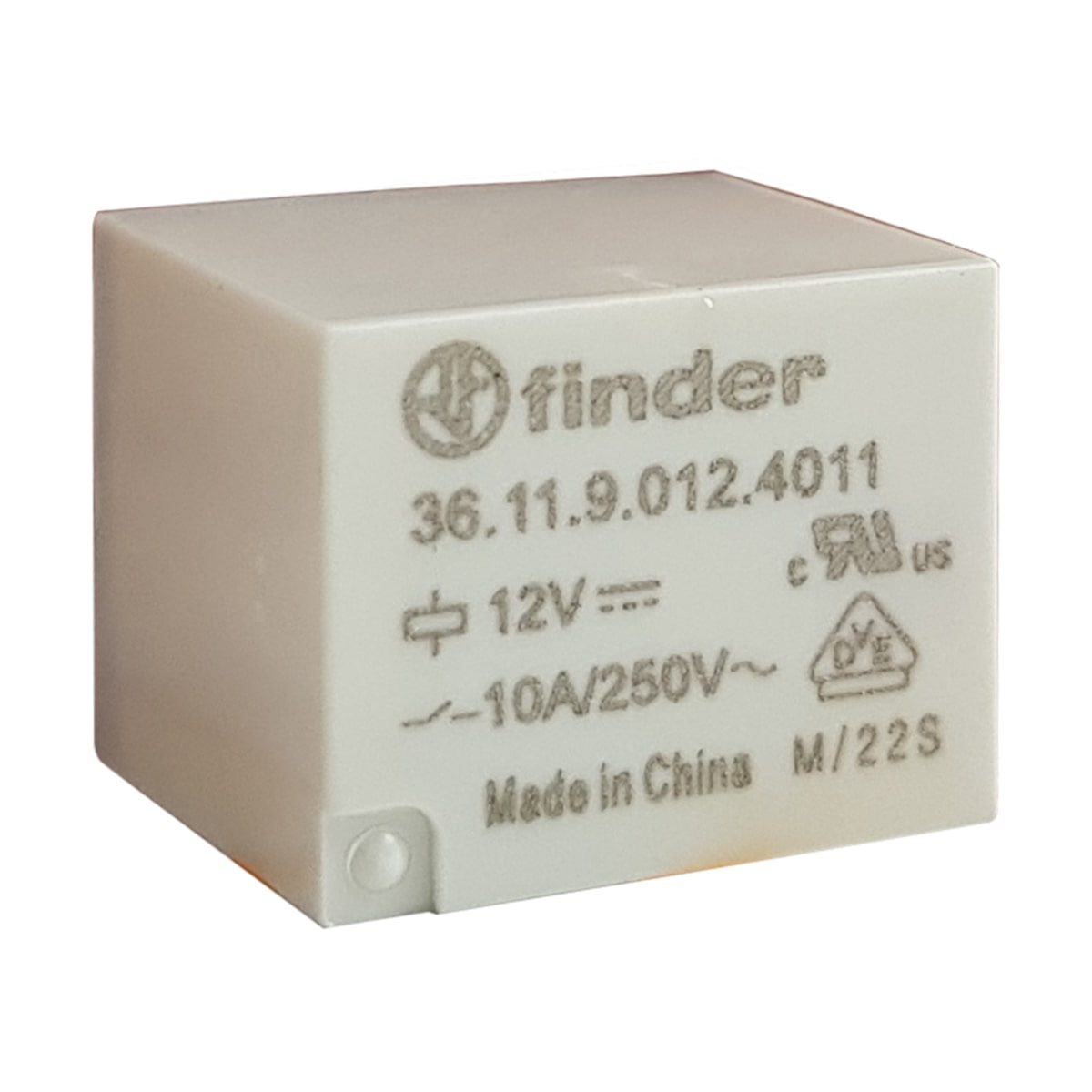 Mini Relé Finder 36.11.9.012.4011 - 10A, 12V DC para Circuito Impresso