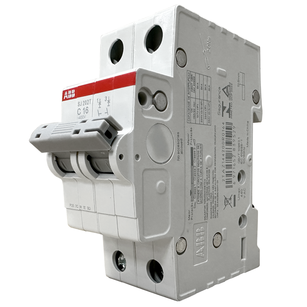 Minidisjuntor ABB Bipolar SJ202T-C16 2TAZ144200R0164