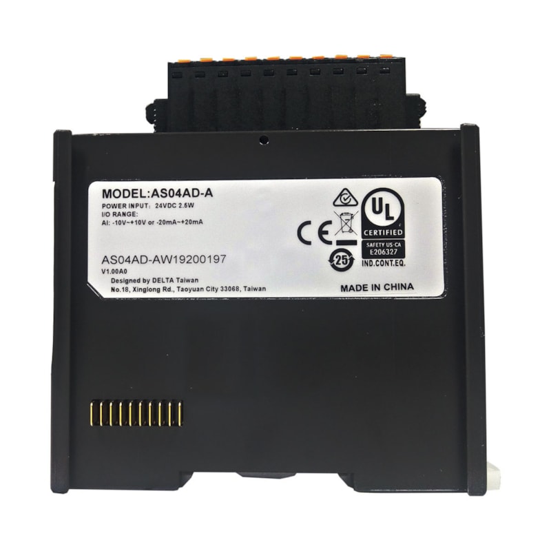 Módulo de Entrada Analógico | 4 Canais 1.2W/2.5W | AS04AD-A | Delta