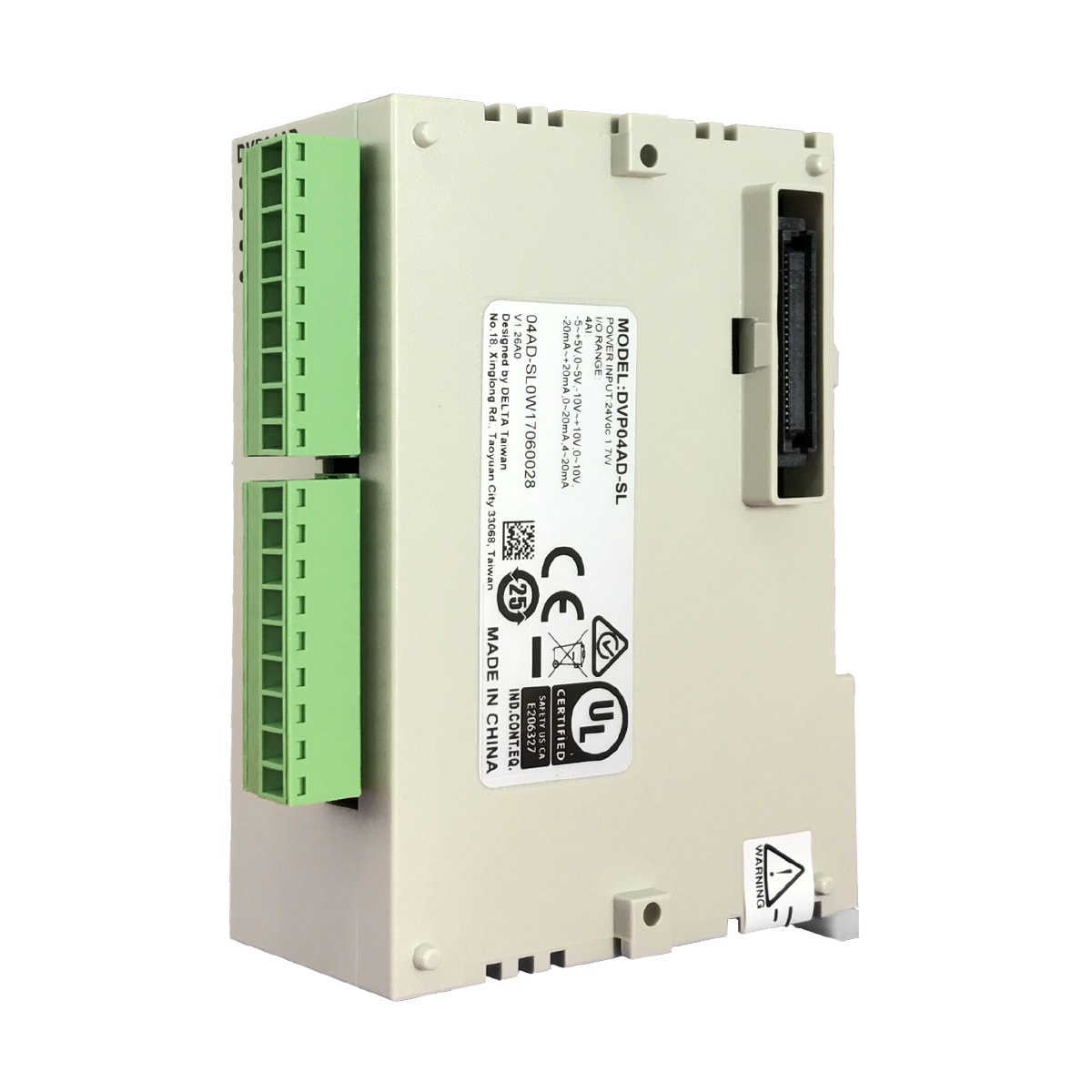 Módulo de Expansão Delta DVP04AD-SL 4 Entradas Analógicas - Linha DVP-S Slim