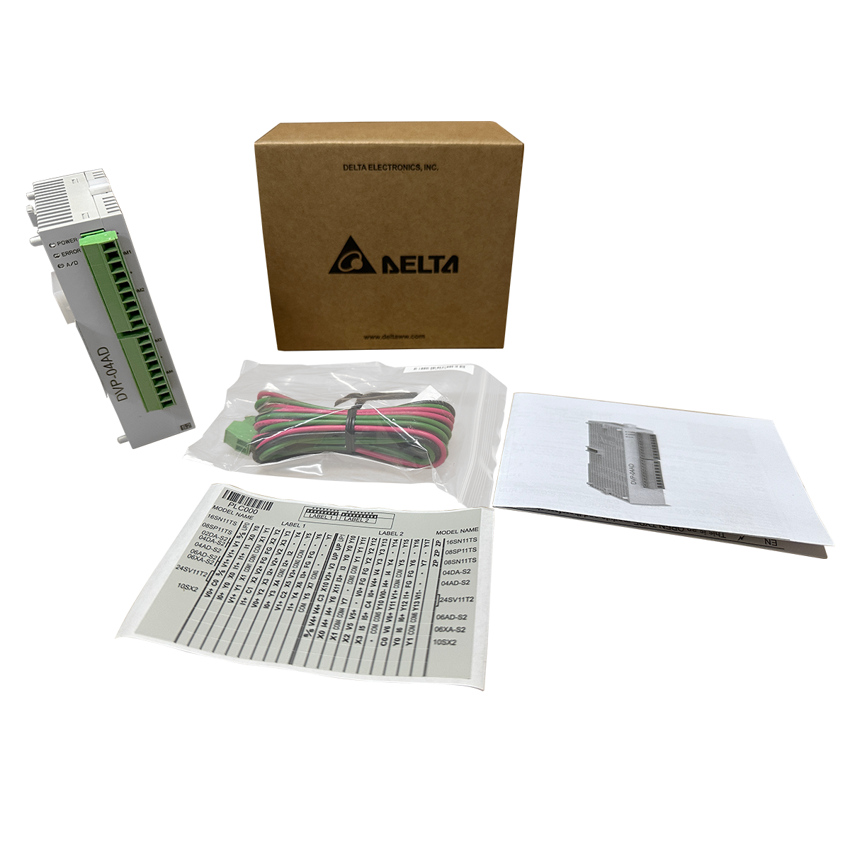 Módulo Slim Delta DVP04AD-S2 com 4 Entradas Analógicas - Série DVP-S