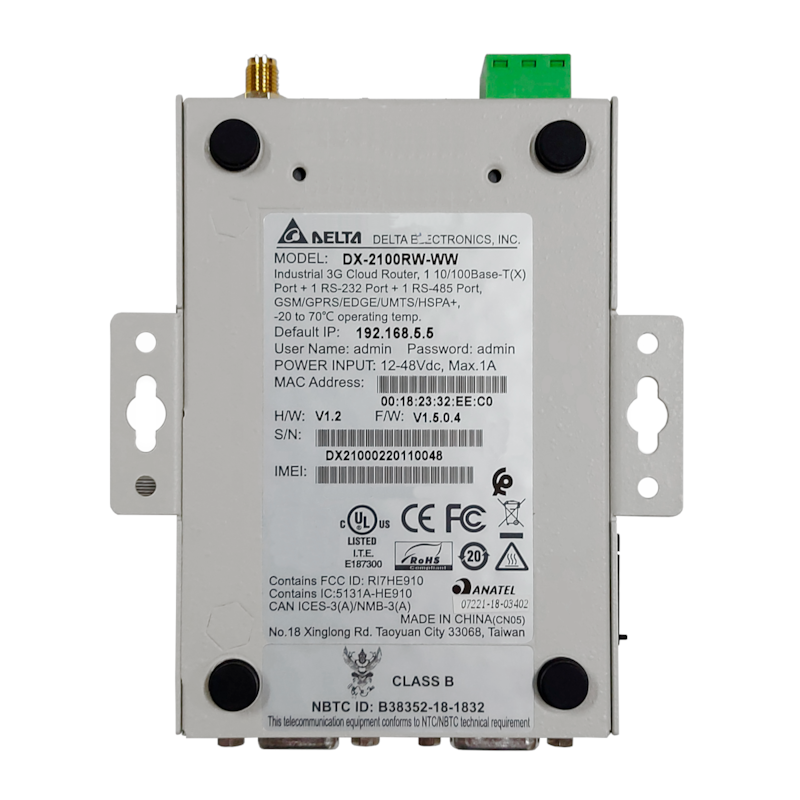 Roteador | 3G 12-48Vdc | DX-2100RW-WW | Delta